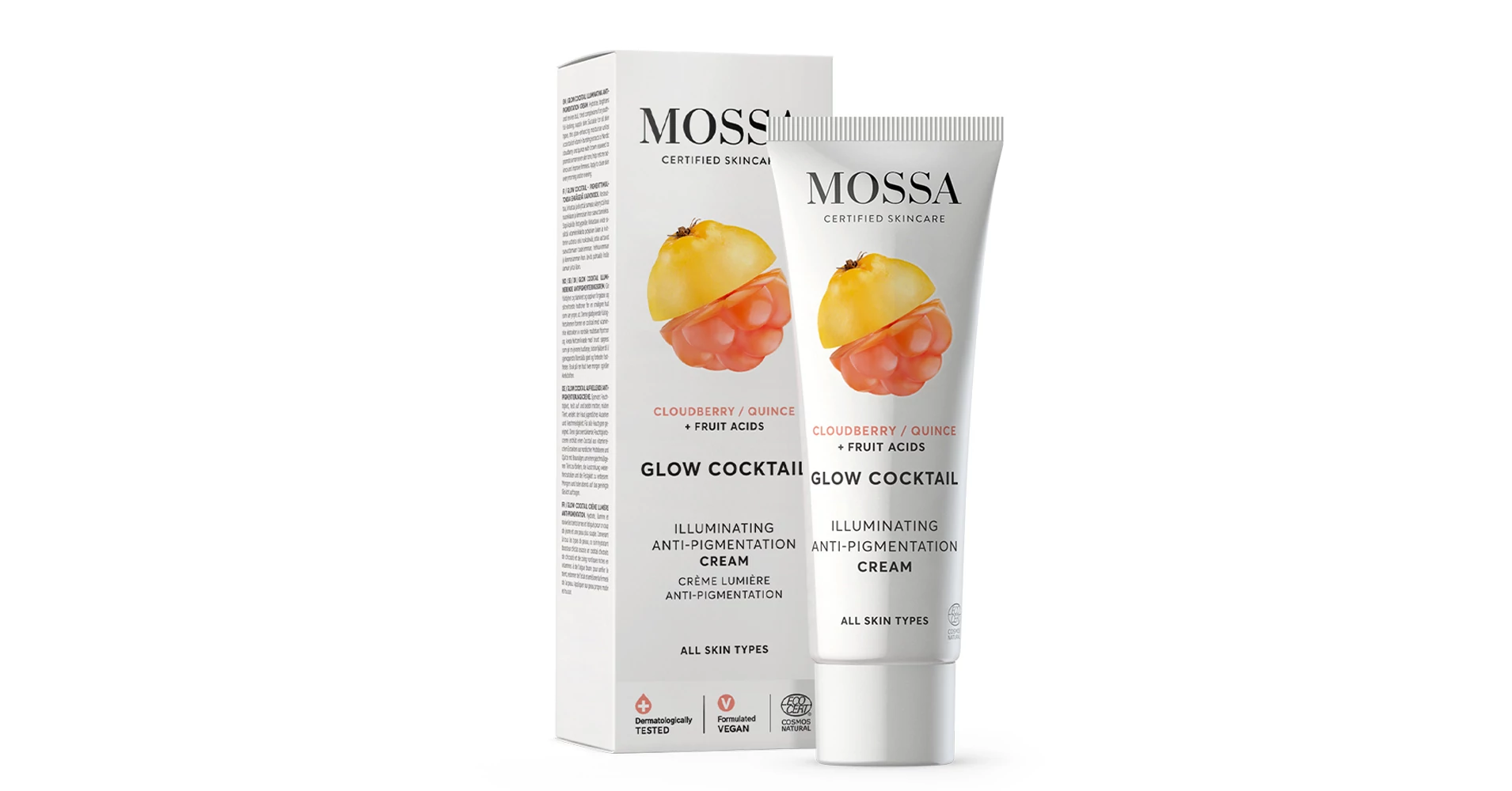 MOSSA GLOW COCKTAIL BŐRMEGÚJÍTÓ KRÉM GYÜMÖLCS SAVAKKAL - MOSSA ...